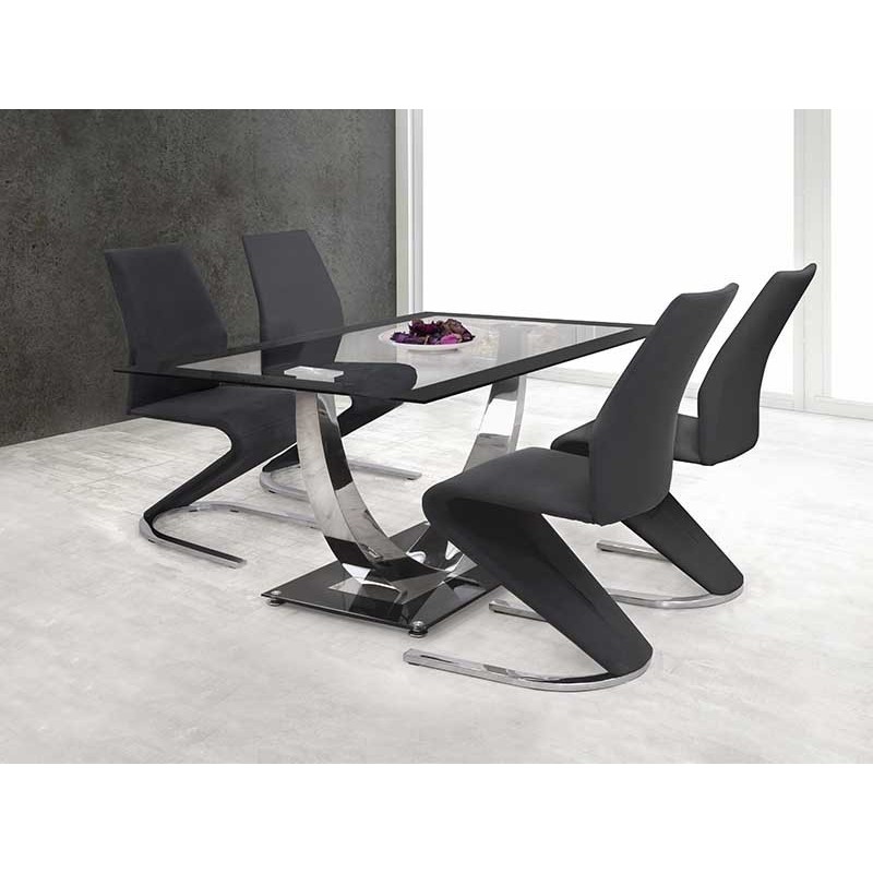 Silla Unique Diseño Estilo Moderno Color Negro Salón Comedor Mueble